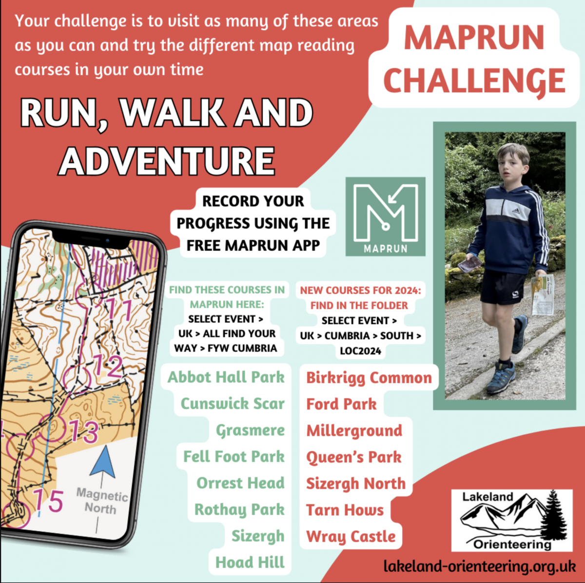 Grasmere Village - LOC Maprun Challenge Novice Course - Go Orienteering